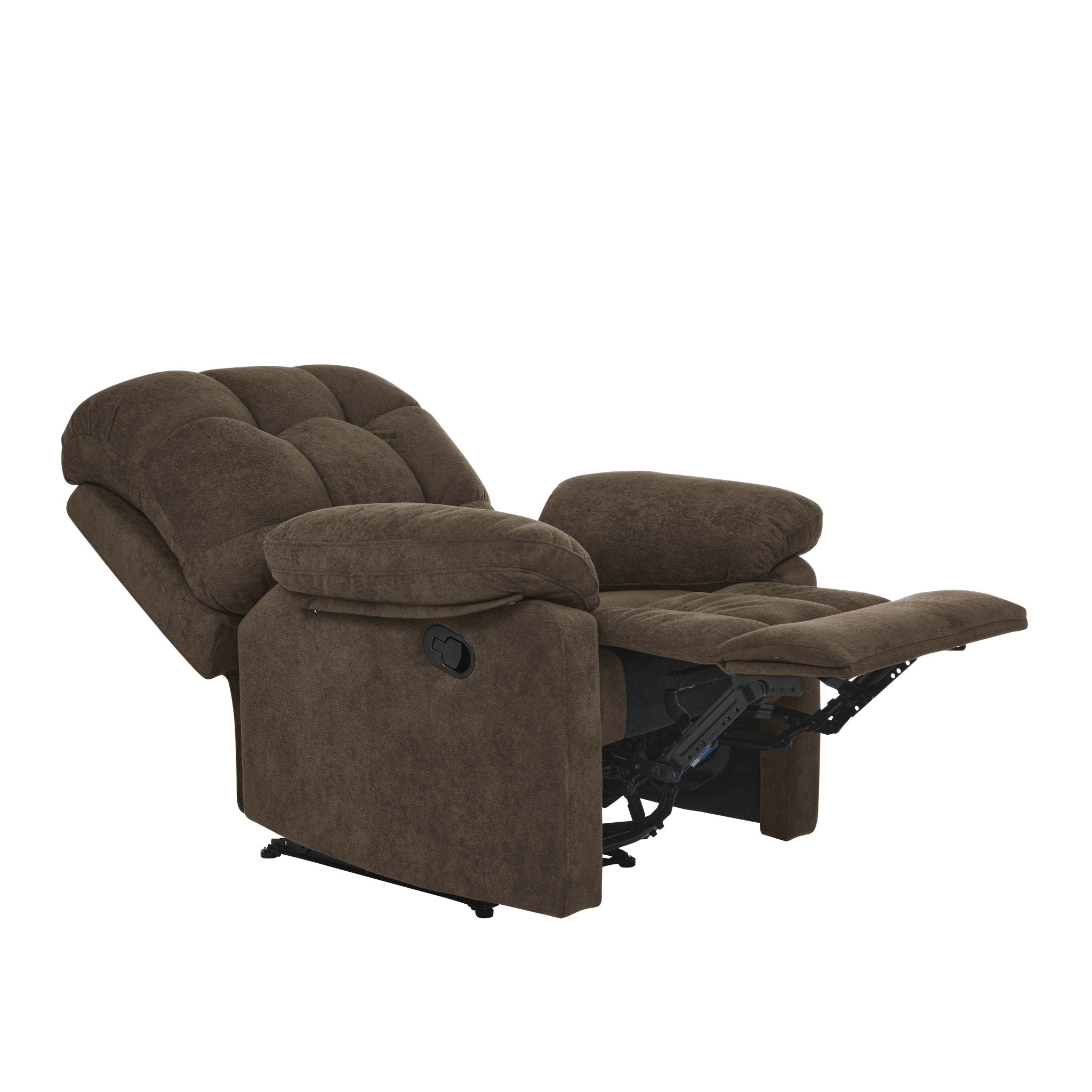 Devonaire - Manual Recliner With Padded Arms - Dark Brown | Meri Furniture